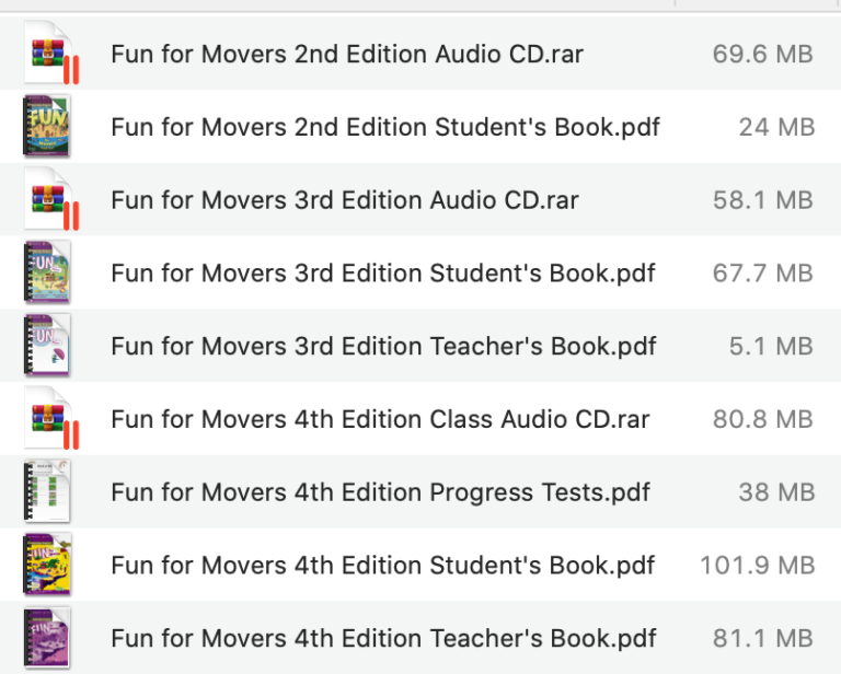 Download Cambridge Fun for Movers Pdf Presentation Plus