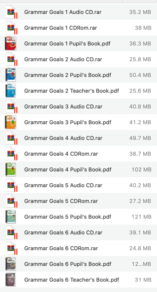 Download Macmillan Grammar Goals Pdf Audio (6 Levels)