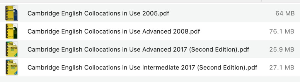 Download English Collocations in Use Pdf (B1 / C2)