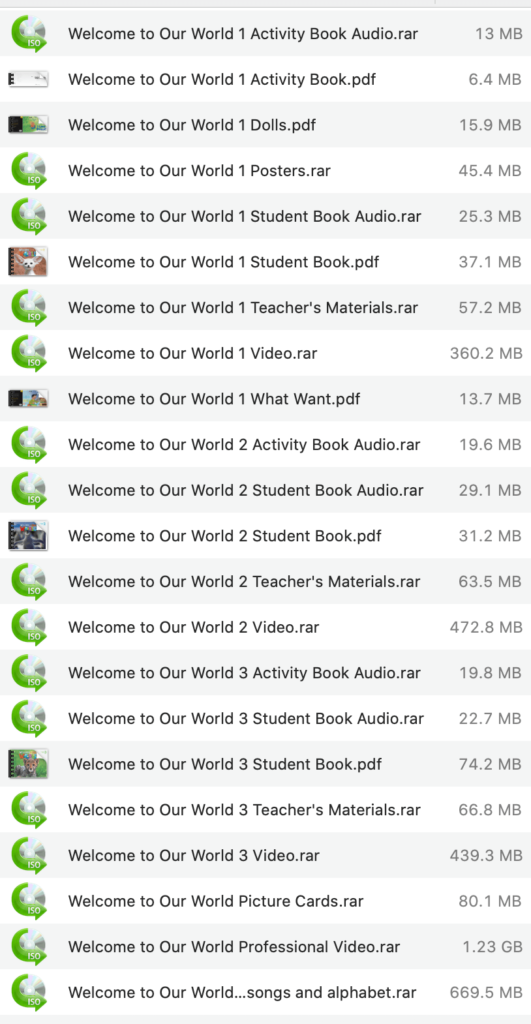 Welcome to Our World 2nd Edition Pdf Resources (Pre A1)