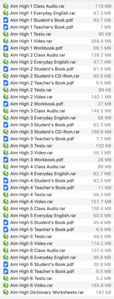 Download Oxford Aim High Pdf Audio Video (6 Levels) 2015
