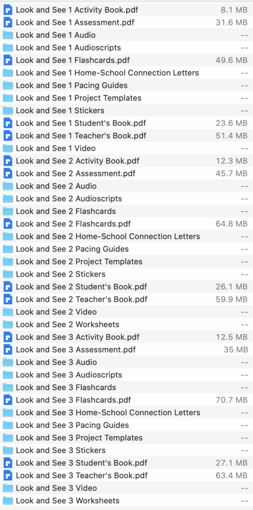 Look and See Pdf Classroom Presentation Tool (Pre A1)