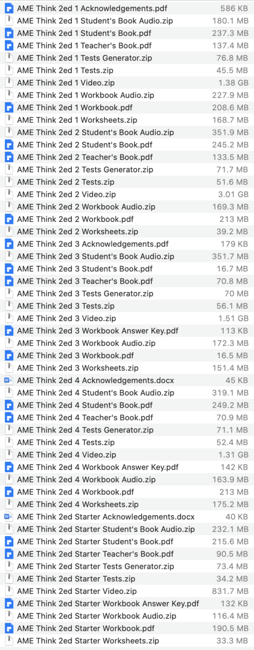 Cambridge Think 2nd Edition Pdf Resources (A1 / C1)