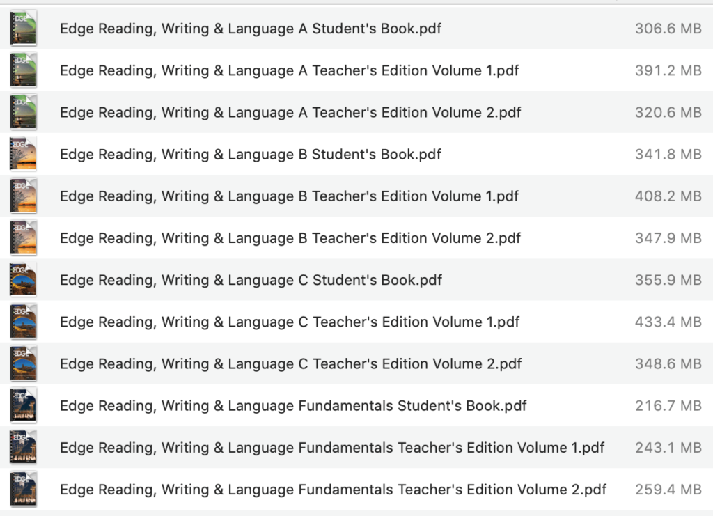 Download Edge Reading Writing & Language (4 Levels)