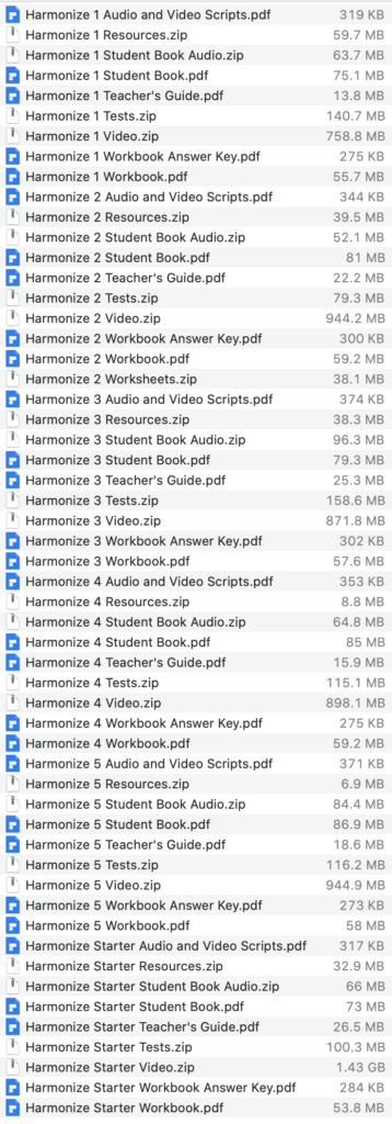 Download Oxford Harmonize Pdf Resources (A1 / B2) 2023