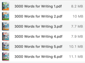 Download 3000+ Words for Writing by Pearson – for Primary