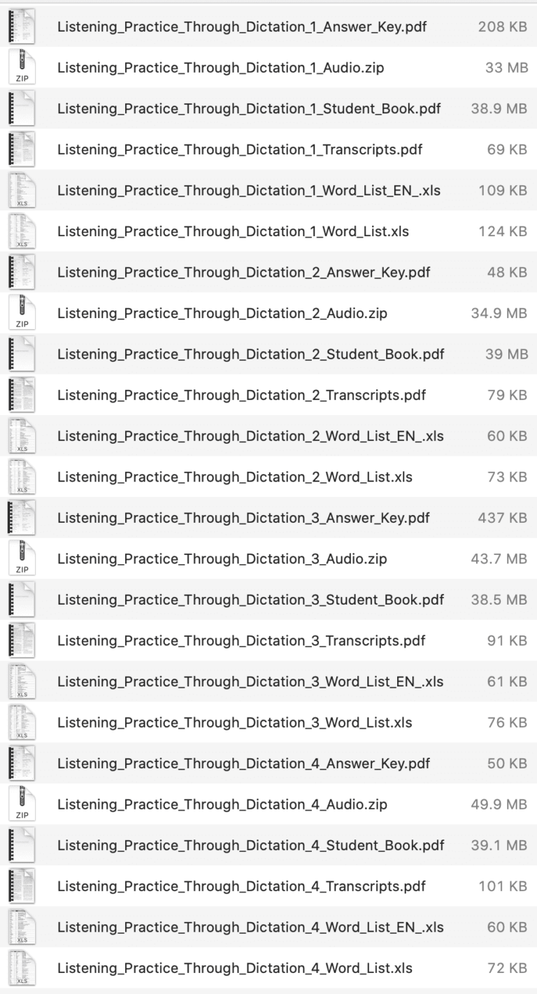 Listening Practice Through Dictation Pdf (A1+ / B1+)