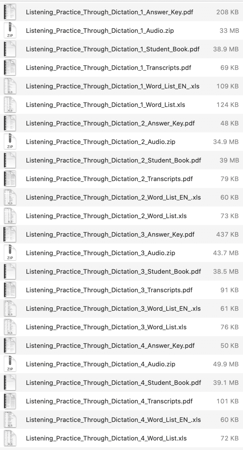 Listening Practice Through Dictation Pdf (A1+ / B1+)