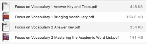 Download Pearson Focus on Vocabulary Pdf (B1 / C1)