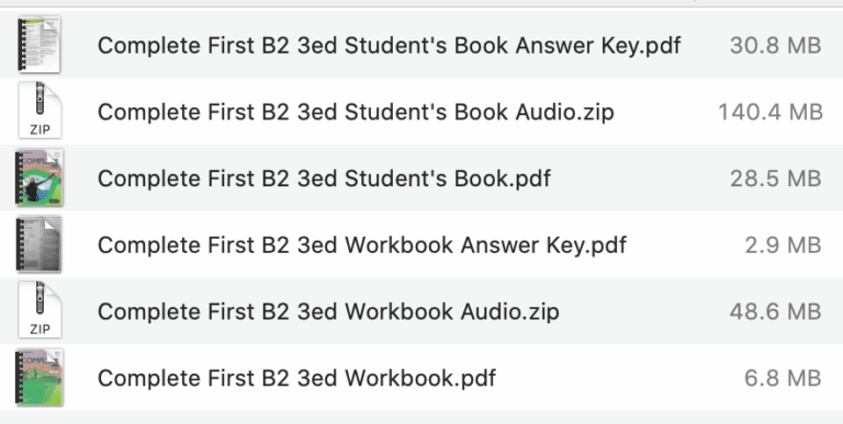 Cambridge Complete First B2 Third Edition Pdf Resources