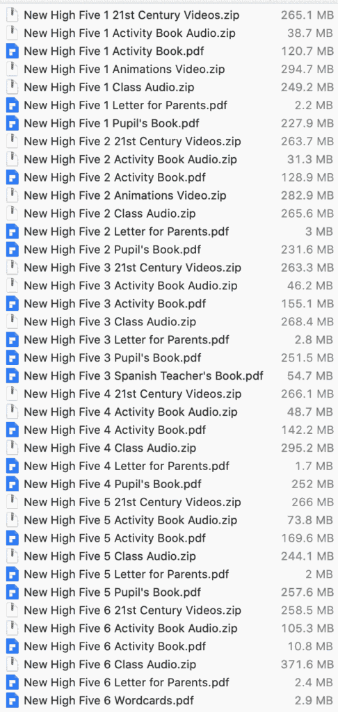 Download New High Five Pdf Resources (6 Levels)