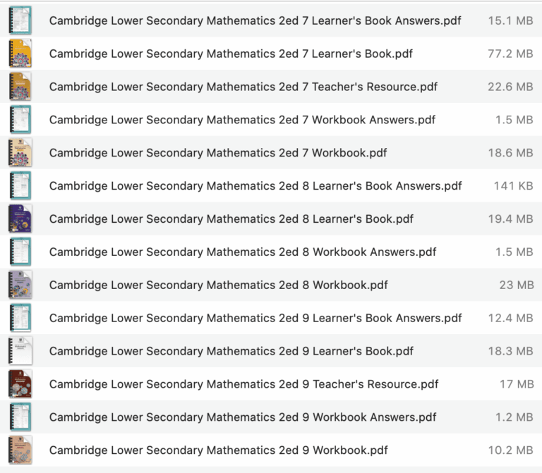 Cambridge Lower Secondary Mathematics 2nd Edition Pdf